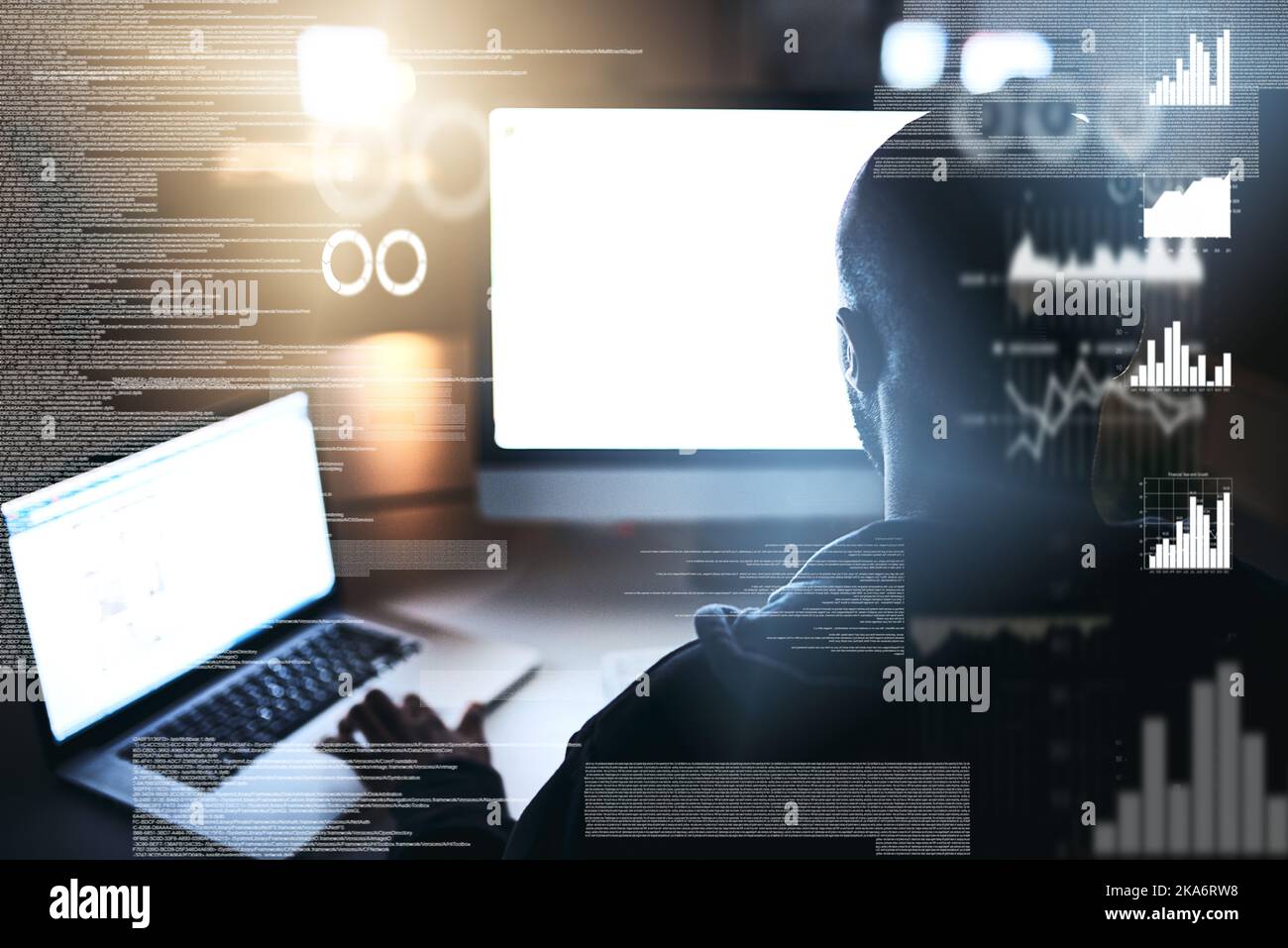 Computer dark back hi-res stock photography and images - Alamy