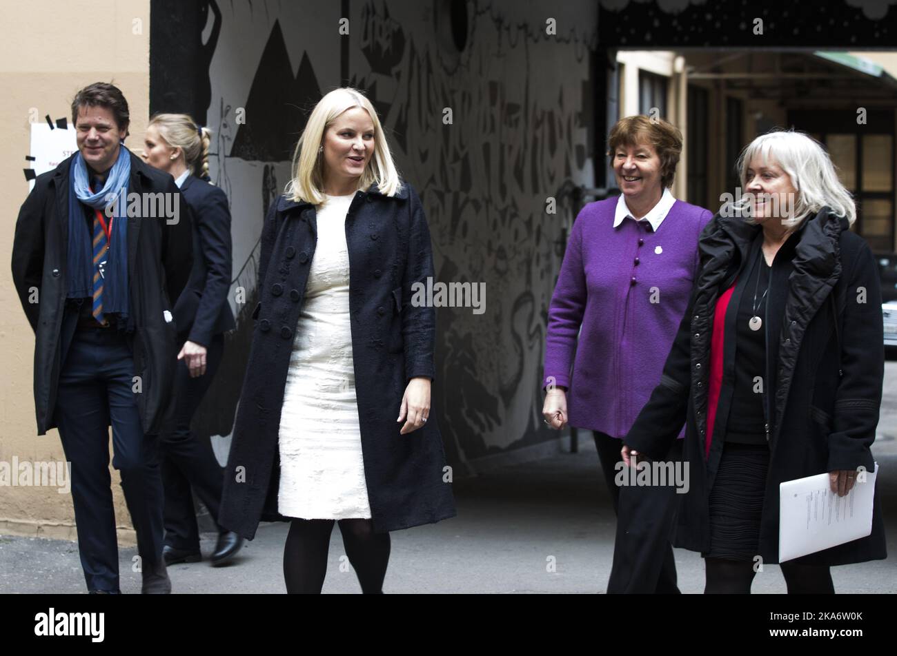 OSLO, Norway 20170316. Crown Princess Mette-Marit arrives Stella women ...