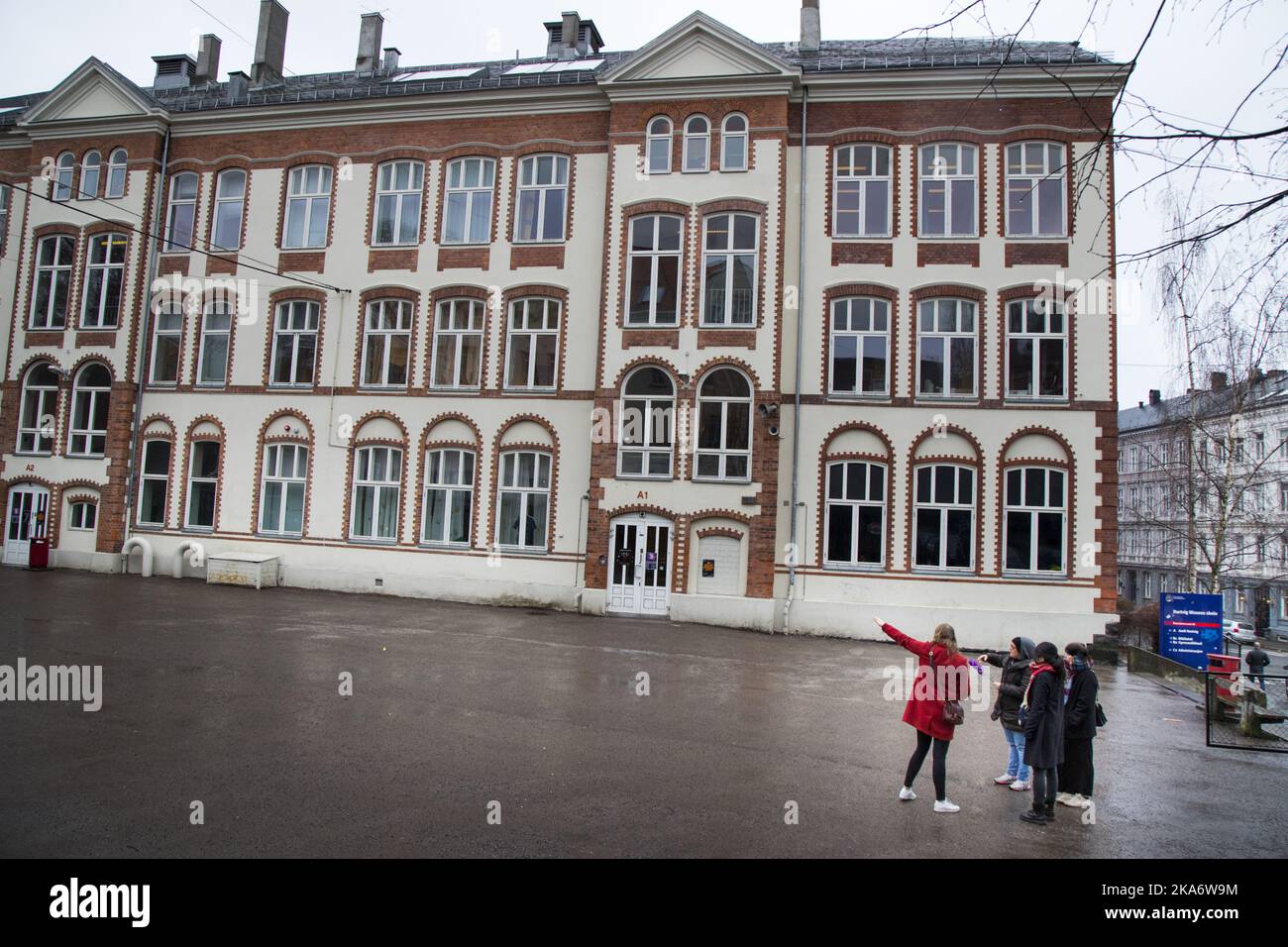 OSLO, Norway 20170330. "SKAM" (SHAME) guide Nina Soeraa shows tourists ...