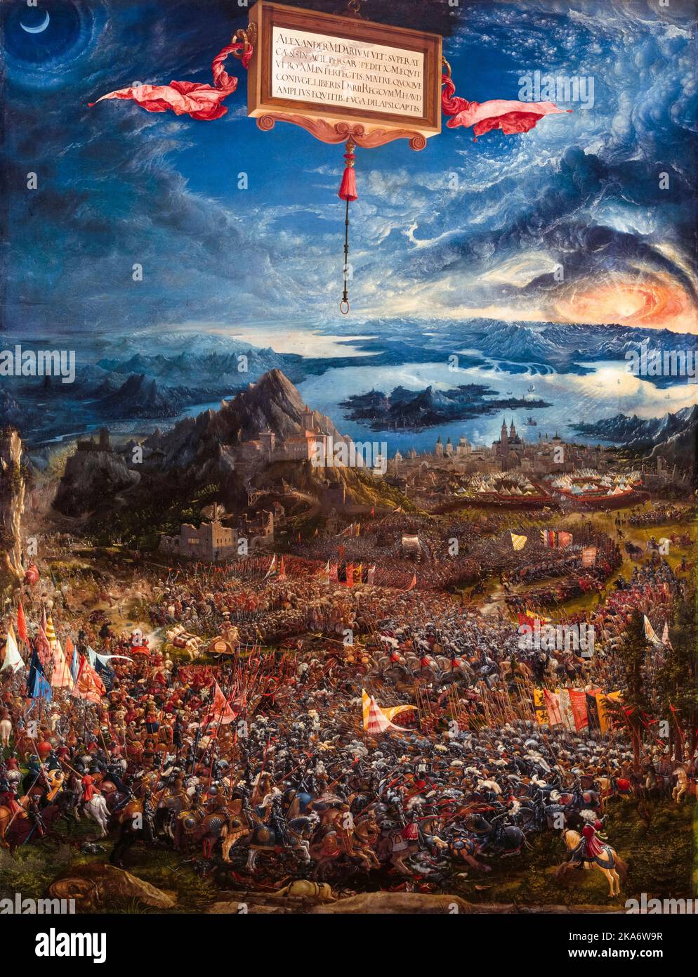 The Battle of Alexander at Issus, painting by Albrecht Altdorfer, 1529 ...