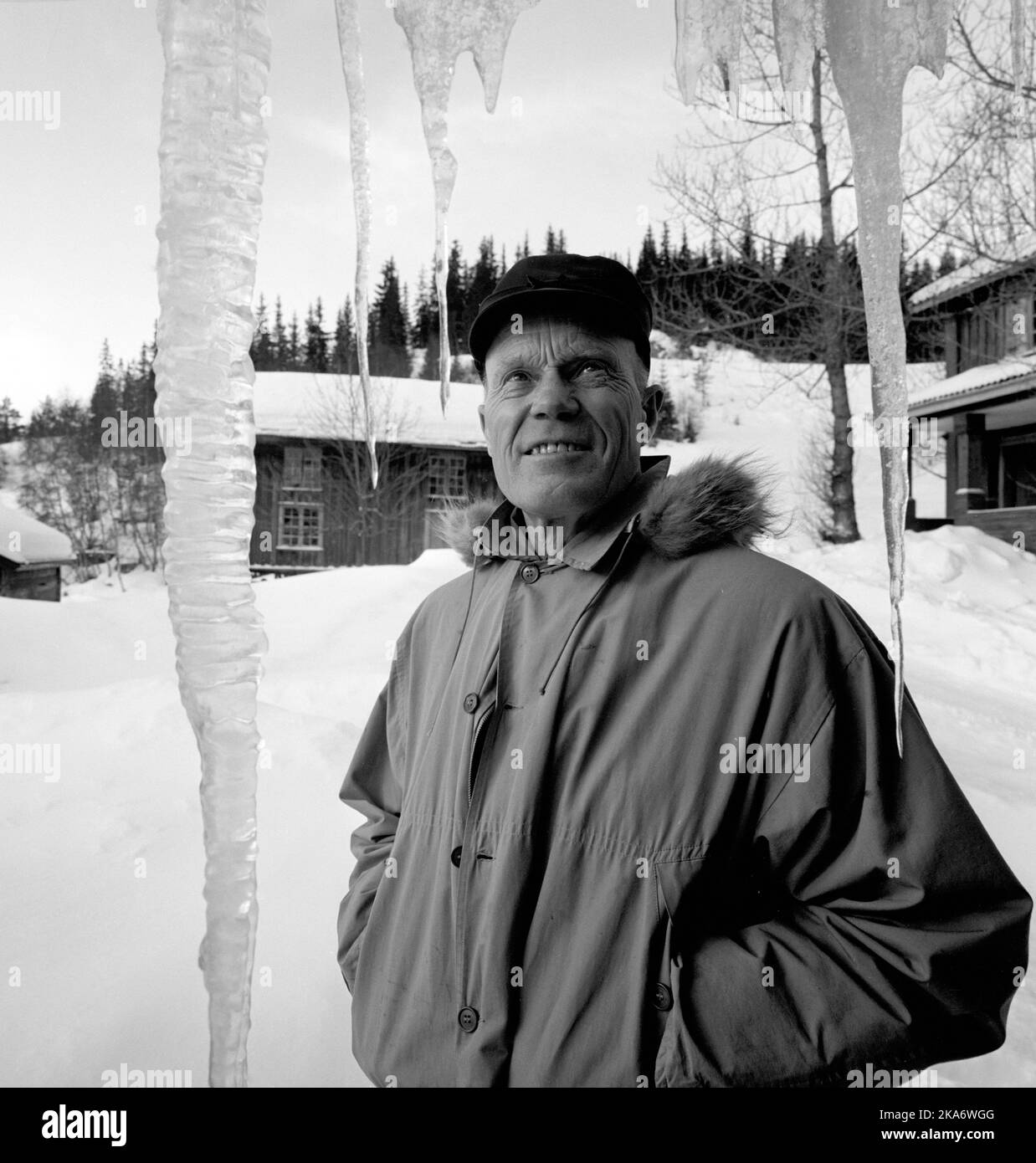 The author Tarjei Vesaas at his home on his farm on Midtbo in Vinje. He ...