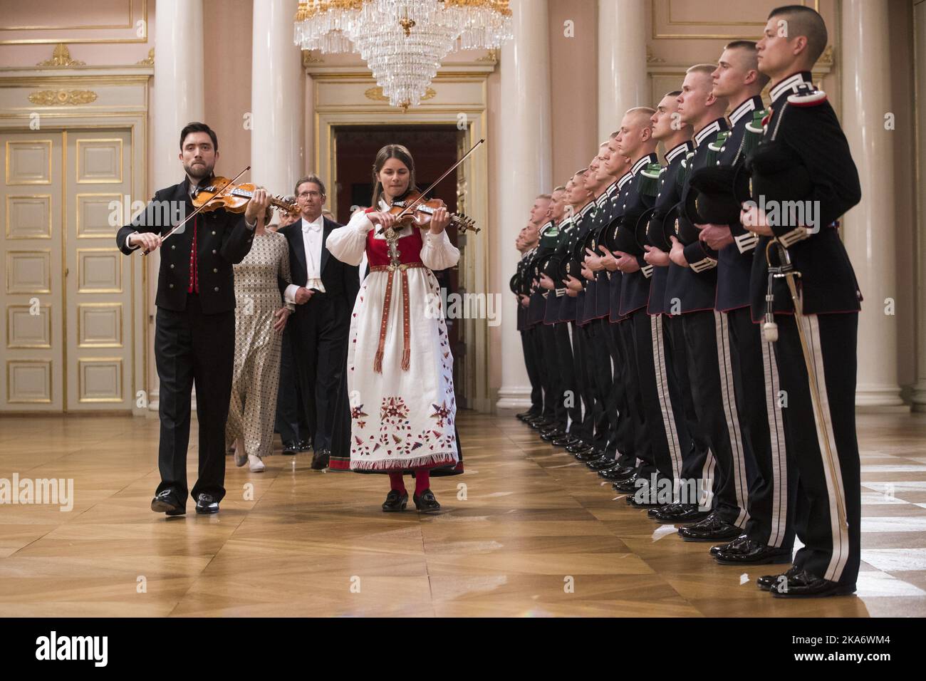 Oslo, Norway 20170509. Gala dinner at the Royal Palace in connection ...