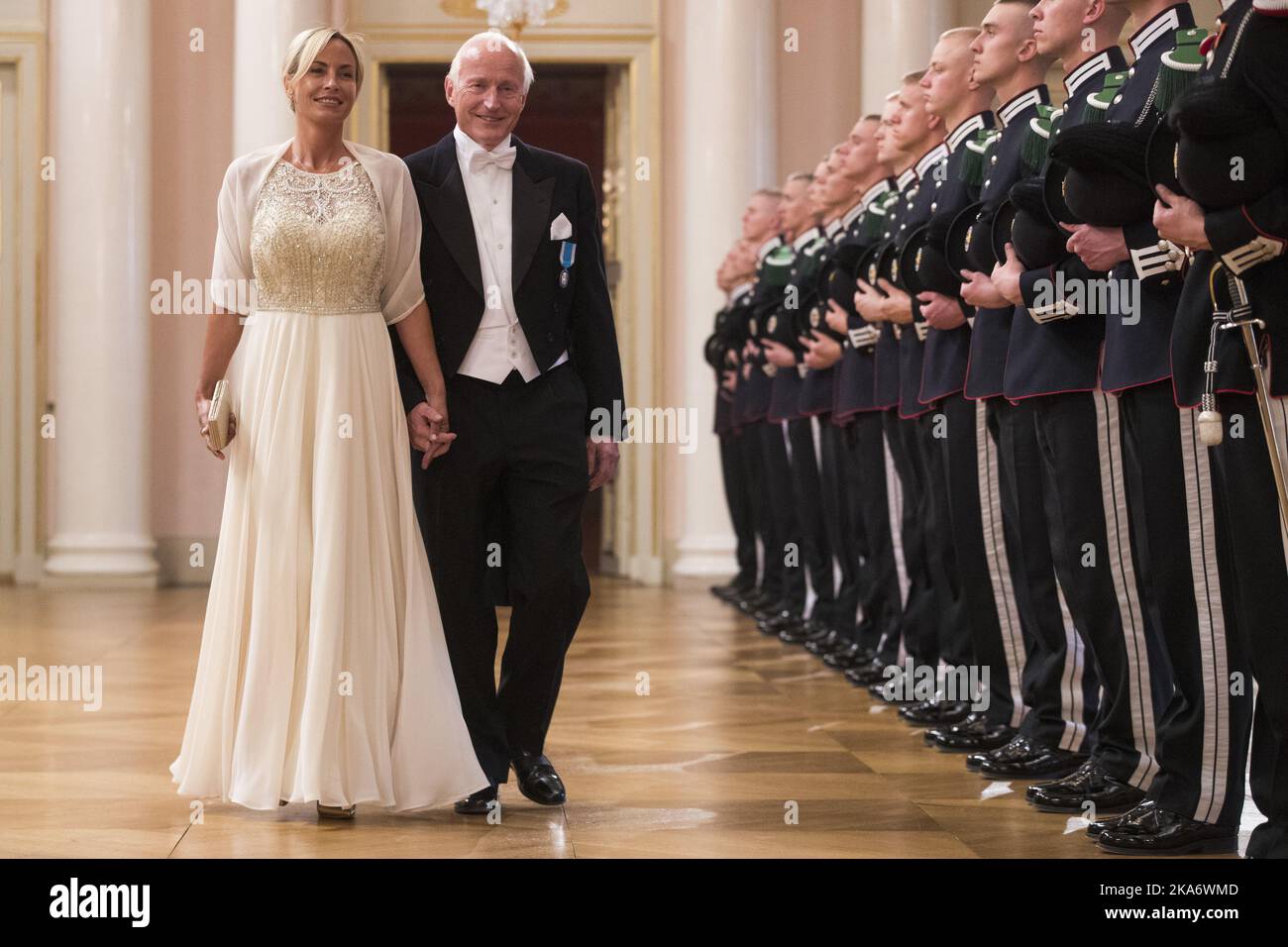 Oslo, Norway 20170509. Gala dinner at the Royal Palace in connection ...