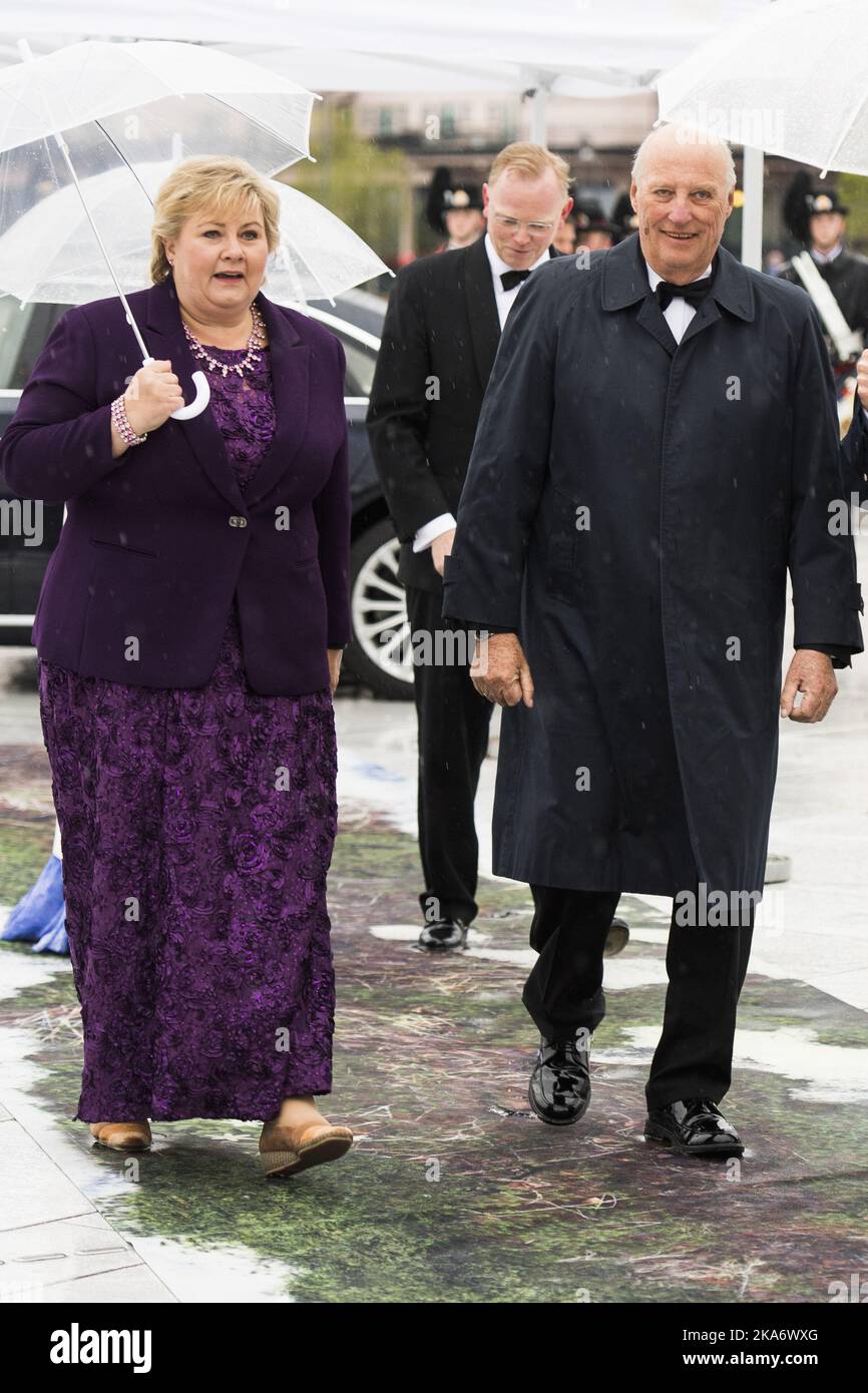 Oslo, Norway 20170510. King Harald (pictured and Queen Sonja arrive at ...