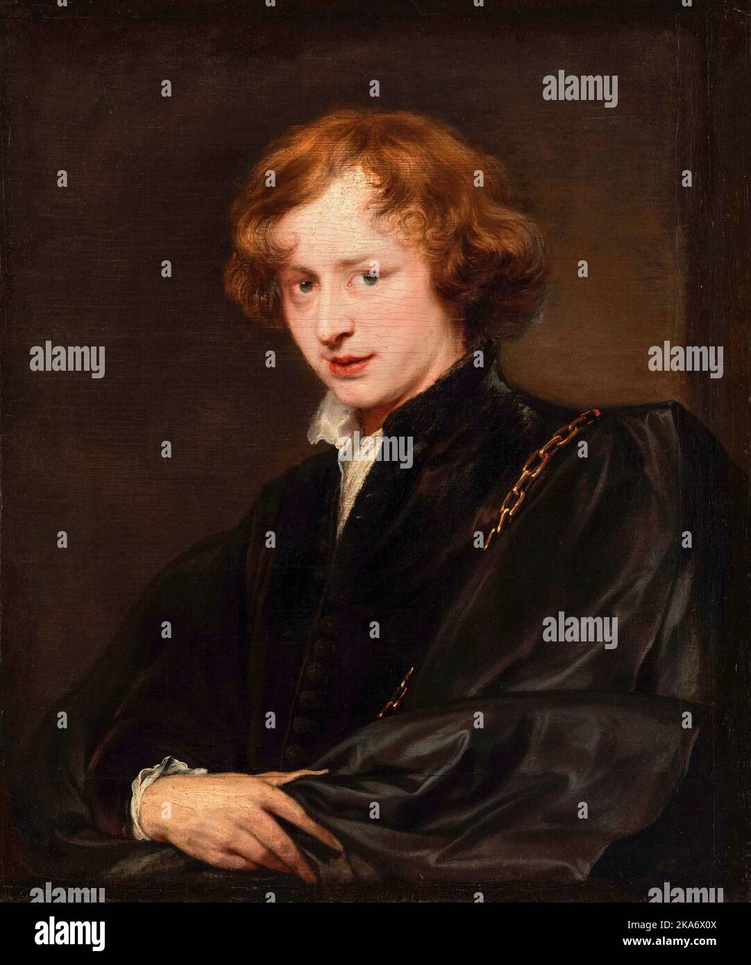 Sir Anthony van Dyck (1599-1641), self portrait painting in oil on ...