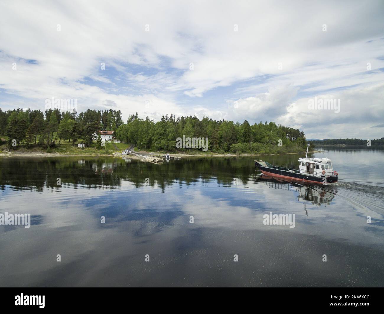 Utoya, Norway 20170531. MS Thorbjoern on its way to AUFs (Workers ...