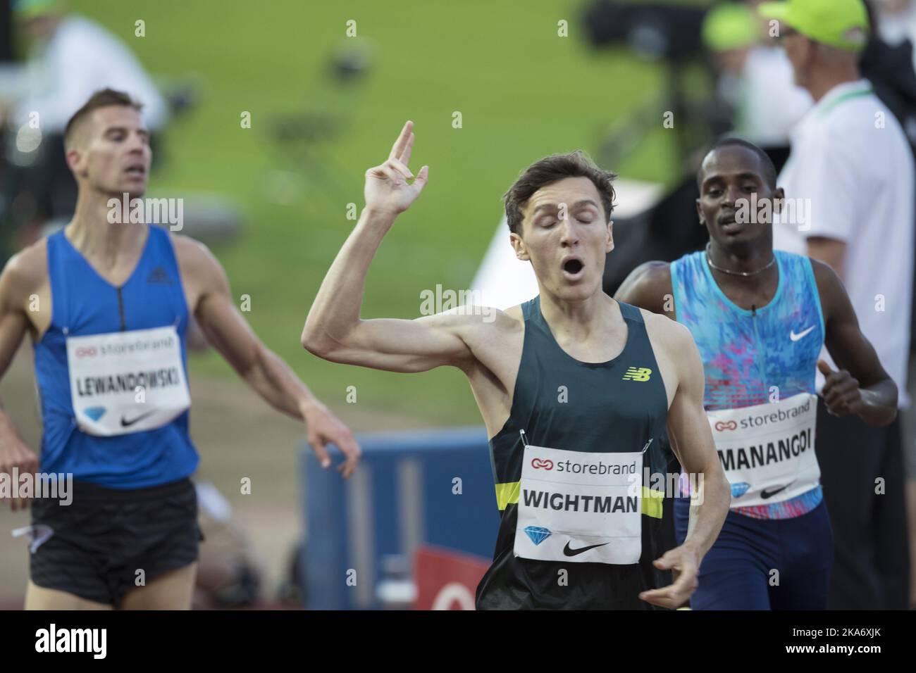 Oslo 20170615. Jack Wightman GBR compete in 1500m men at the Golden ...
