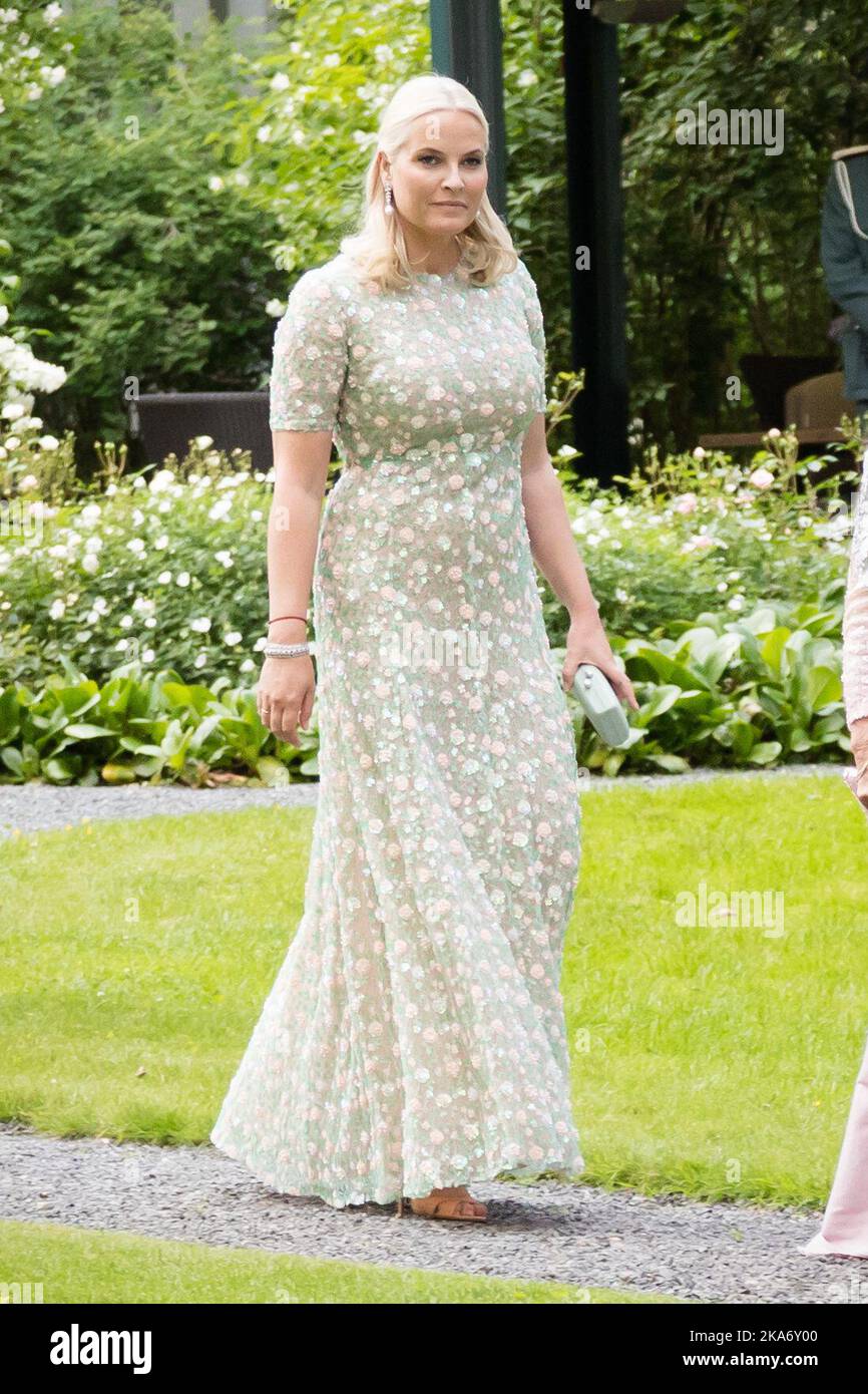 Oslo, Norway 20170704. Crown Princess Mette-Marit arrives for a dinner ...