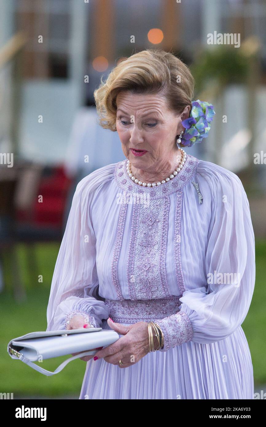 Oslo, Norway 20170704. Queen Sonja arrives for a dinner in connection ...