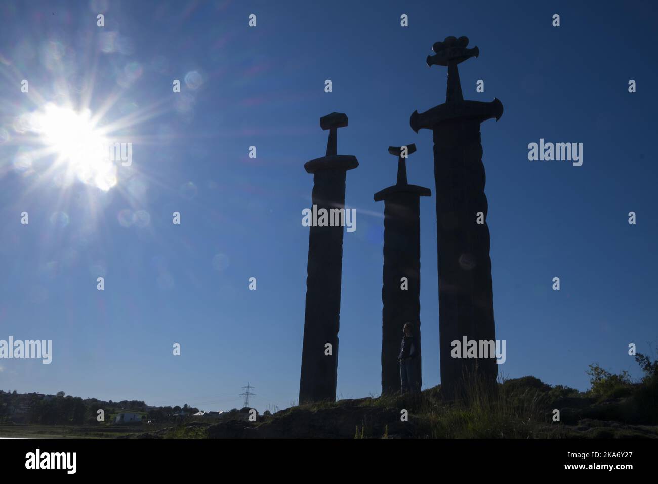 Stavanger, Norway 20170704. Fritz Roed's monument to the battle of ...