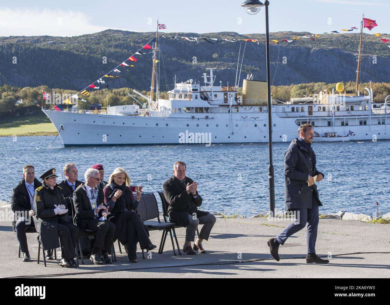 FLATANGER, Norway 20170921. The Crown Prince Couples county trip to ...