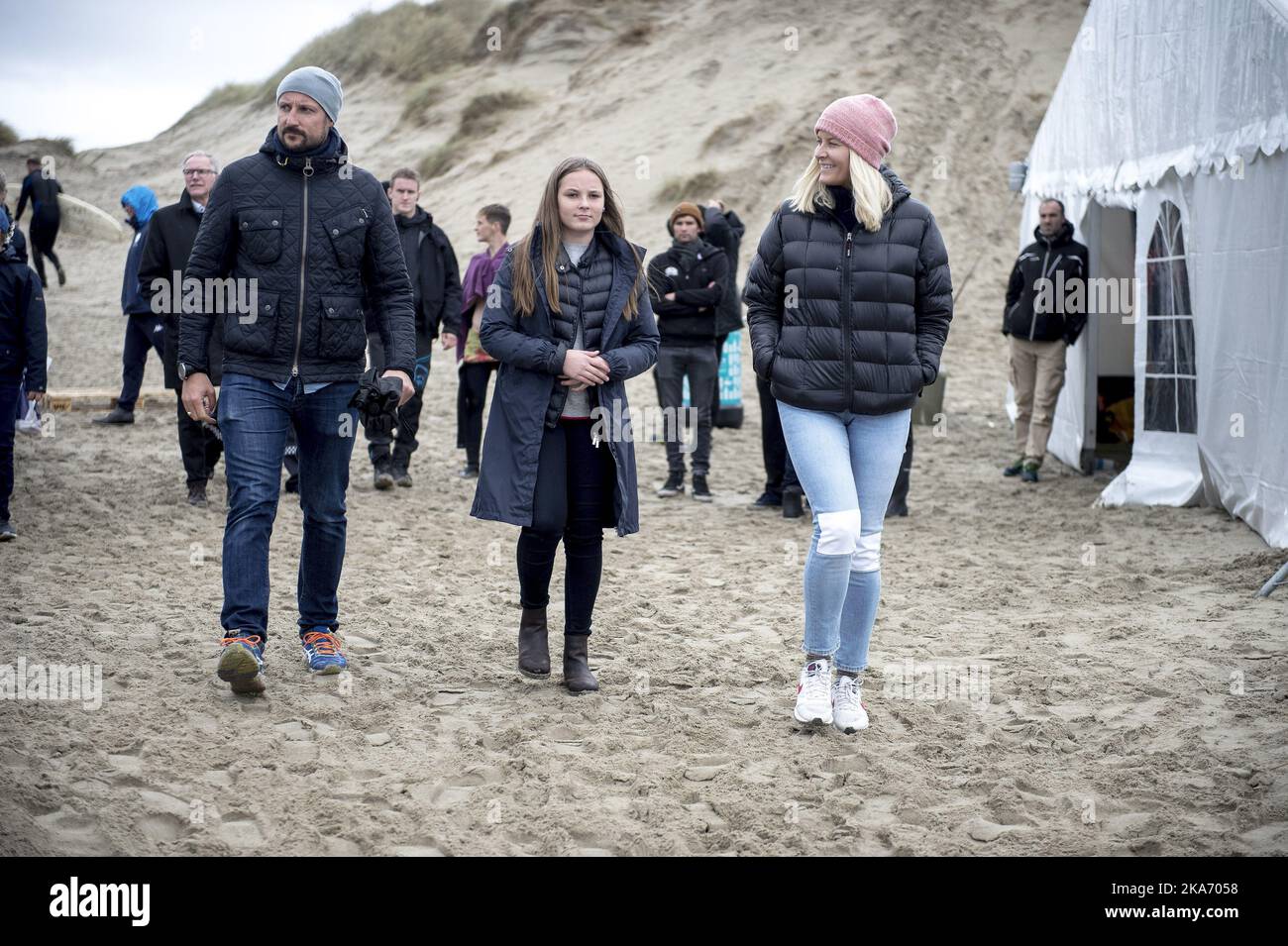 Klepp, Norway 20171007. Crown Prince Haakon, Crown Princess Mette-Marit ...