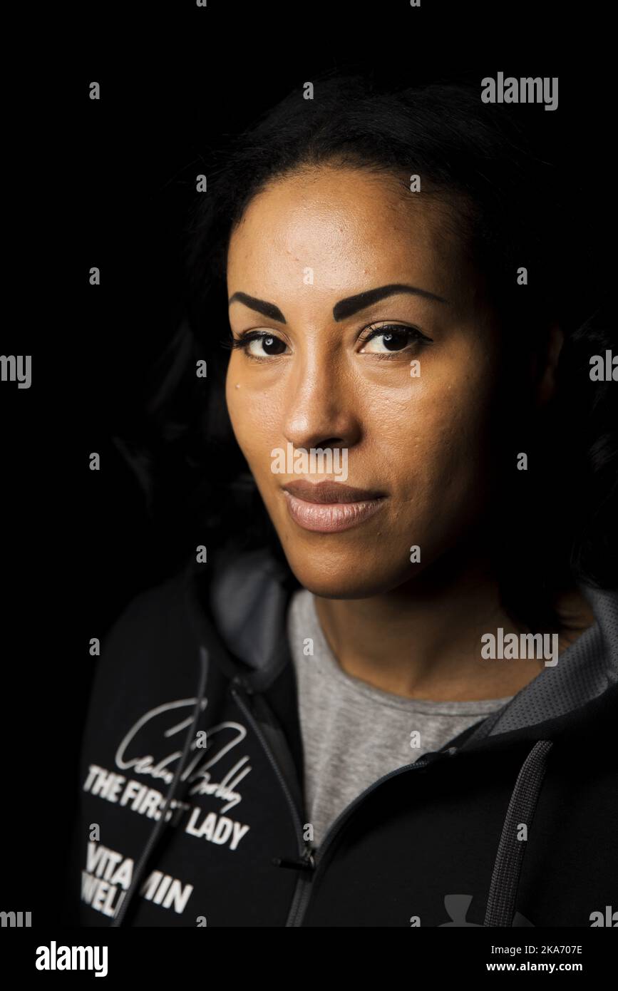 Toensberg, Norway 20171010. Boxer Cecilia Braekhus is preparing for a ...