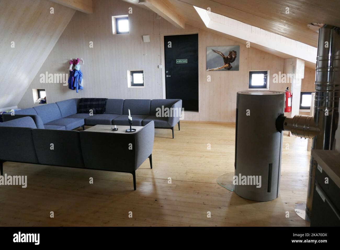 Norefjell, Norway 20171006. Living room in the Norwegian Trekking ...