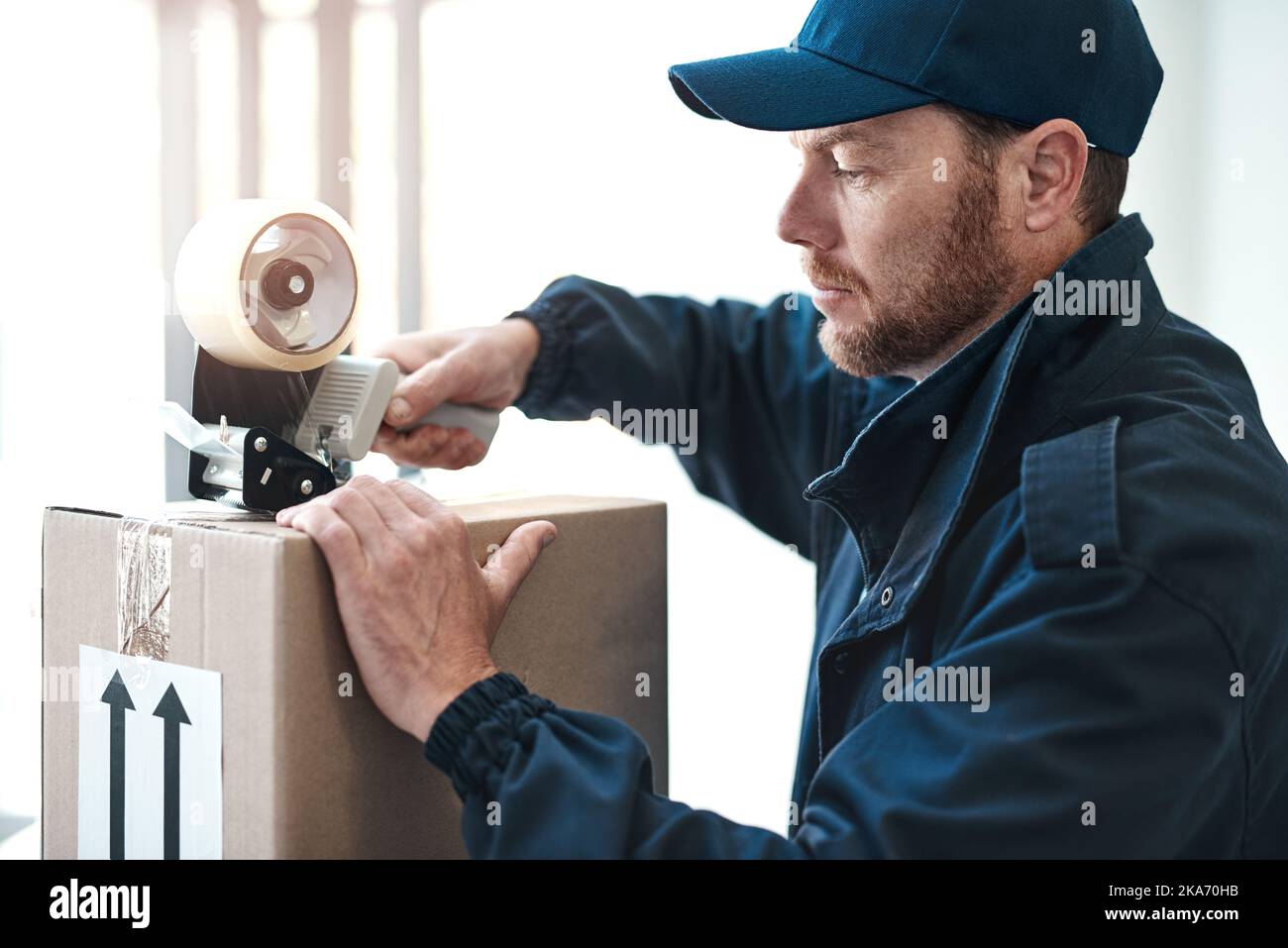 He always makes sure every package is sealed properly. a handsome ...