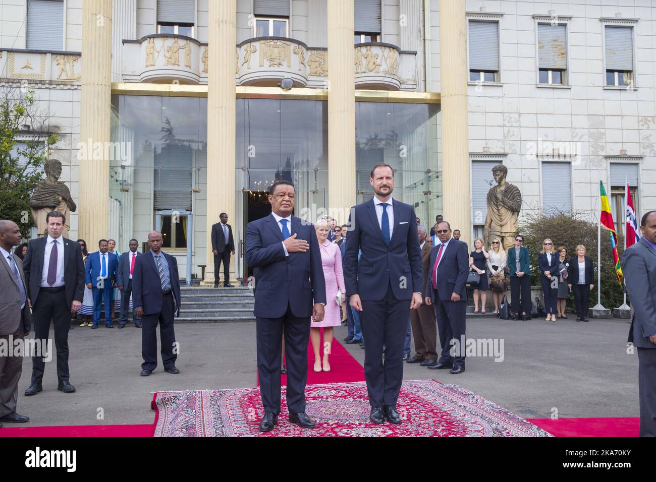 Addis Ababa, Ethiopia 20171107. President Mulatu Teshome with Crown ...