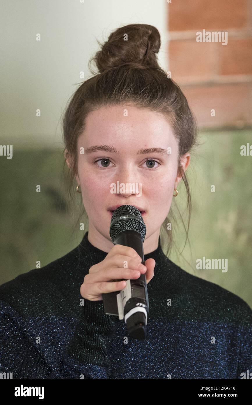 Oslo, Norway 20171211. The norwegian artist Sigrid during the press ...