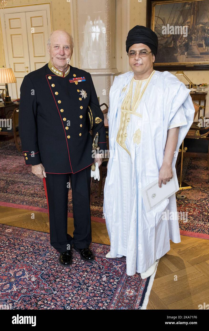 Oslo, Norway 20171214. King Harald received Islamic Republic of ...