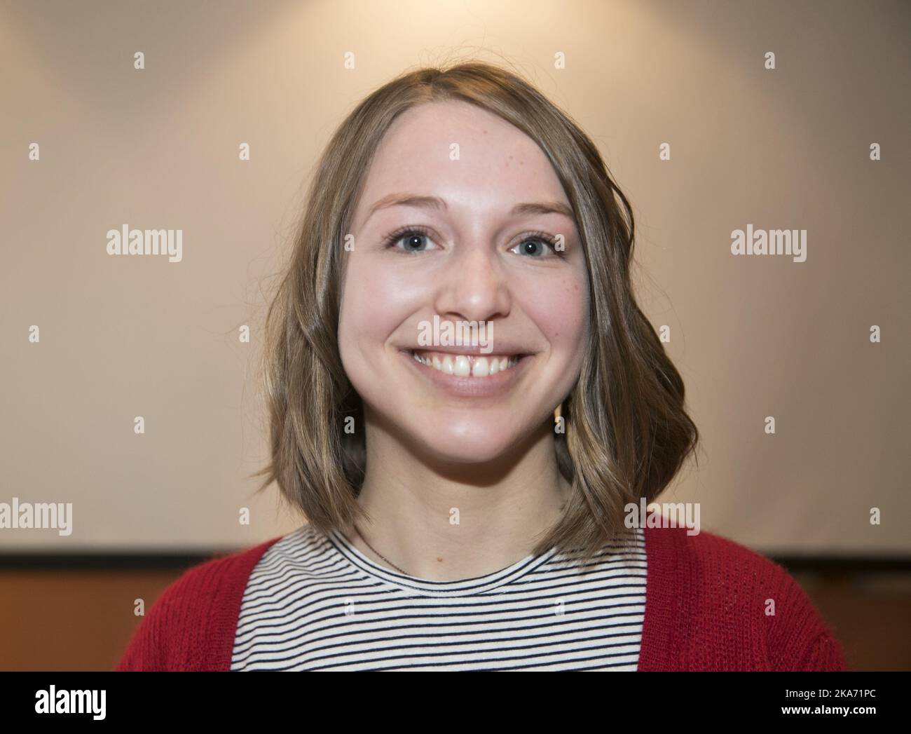 Oslo, Norway 20180111. Author and journalist Mina Lystad in connection ...