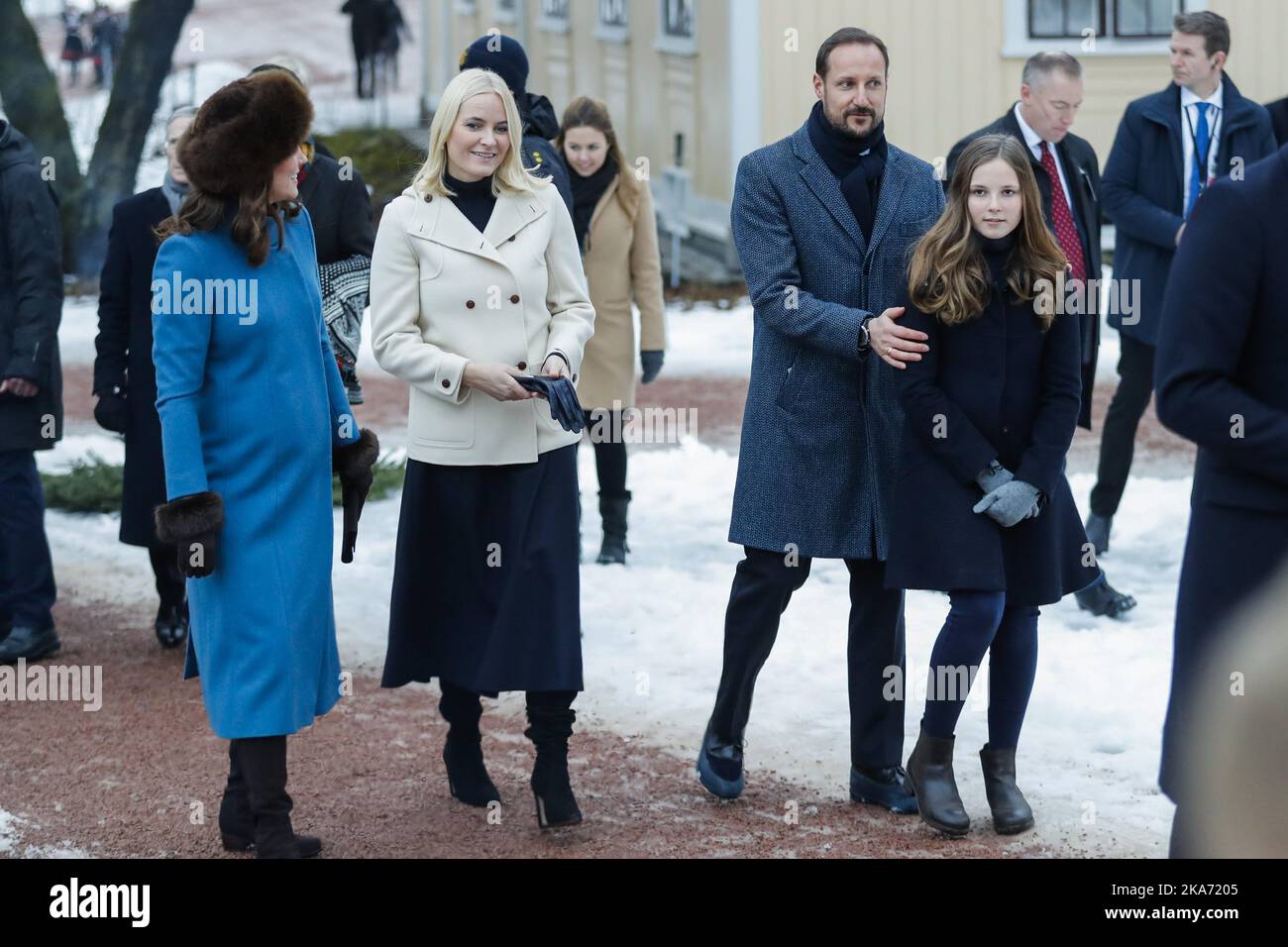 Oslo 20180201. Duchess Kate and Prince William visit Norway. From left ...