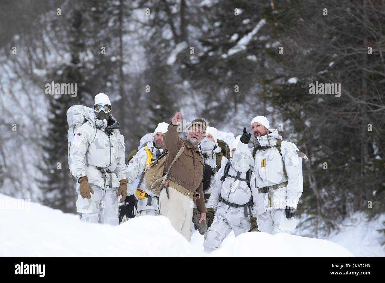 Vemork, Rjukan 20180228. Crown Prince Regent Haakon (right) attends the ...