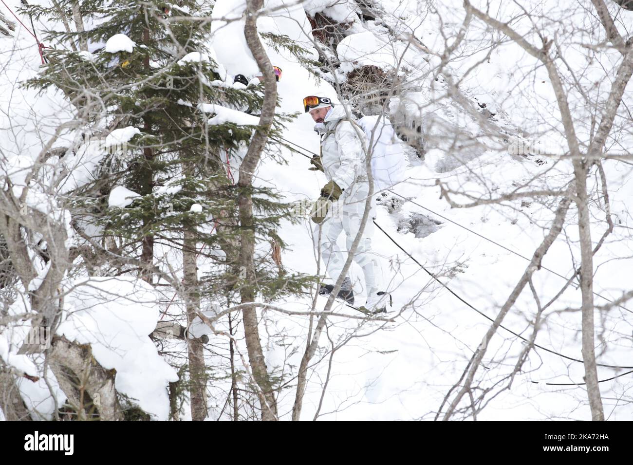 Vemork, Rjukan 20180228. Crown Prince Regent Haakon attends the 75th ...