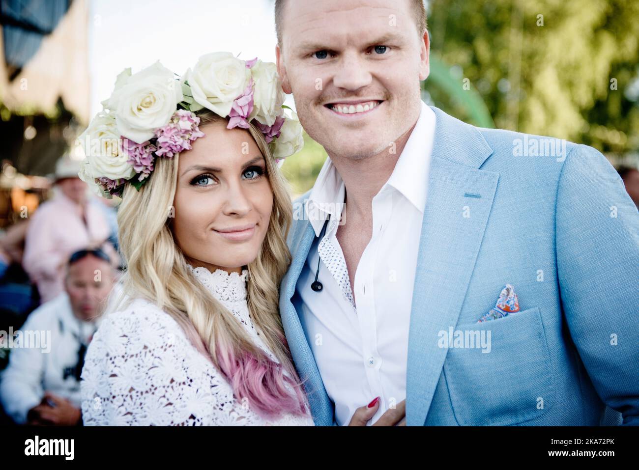 John Arne Riise and Louise Angelica Riise at Allsang on the border ...