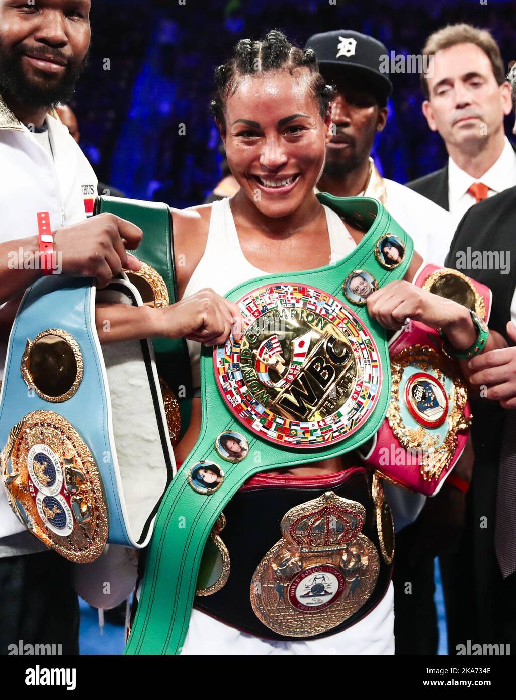 LOS ANGELES, USA 20180506. Boxer Cecilia Braekhus wins boxing match ...
