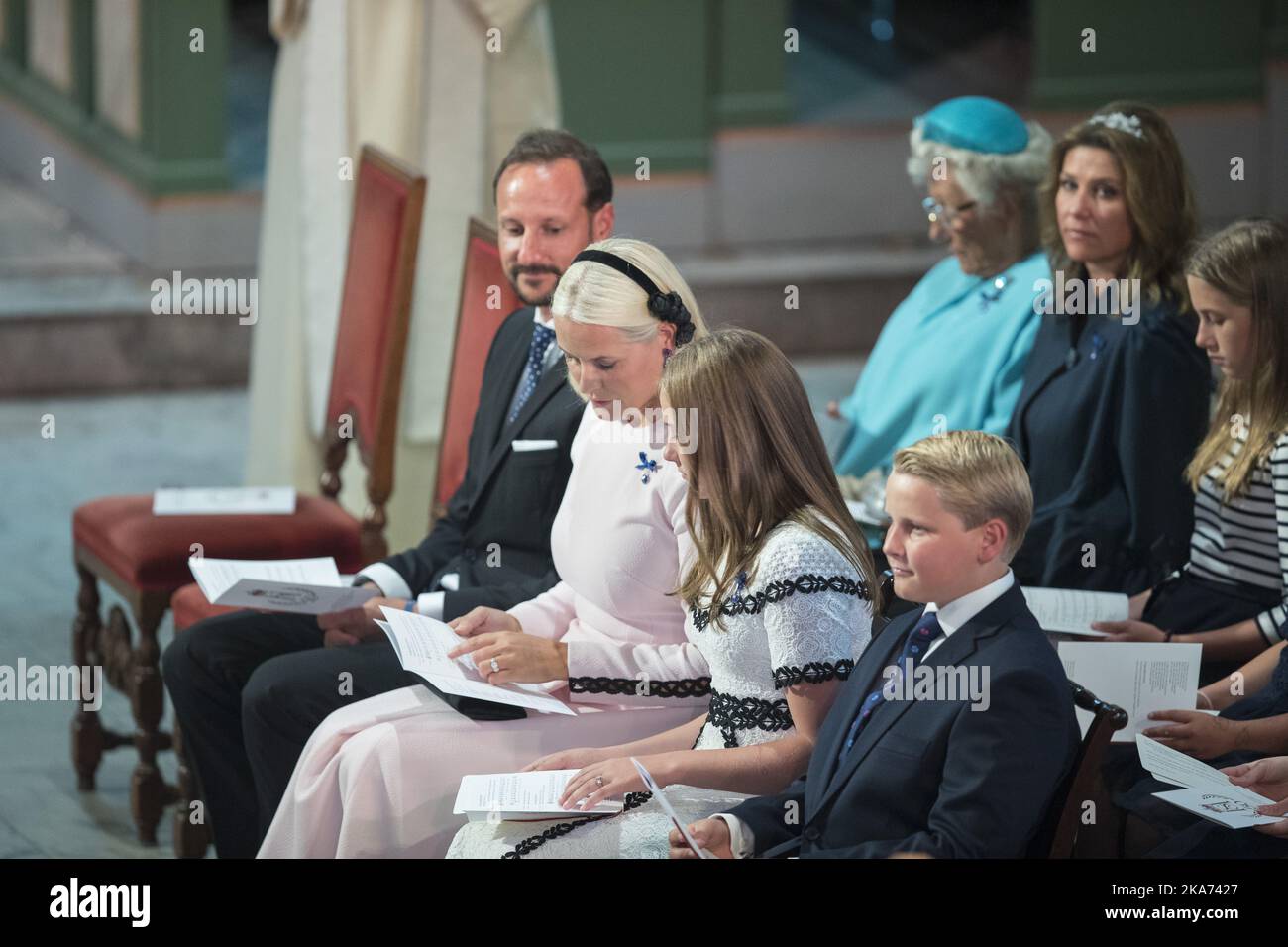 Oslo, Norway 20180829. The Royal Couple celebrate their golden wedding ...