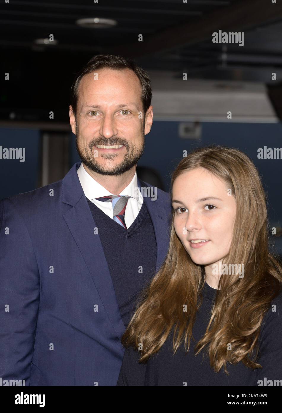 Tromsoe, Norway 20181117. Princess Ingrid Alexandra and Crown Prince ...