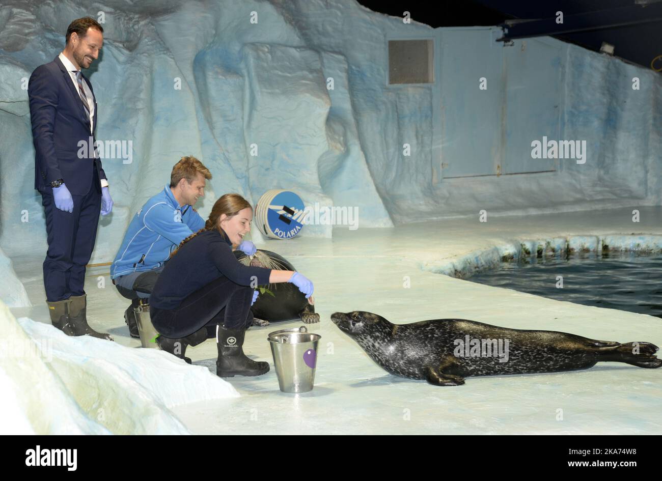 Tromsoe, Norway 20181117. Princess Ingrid Alexandra and Crown Prince ...