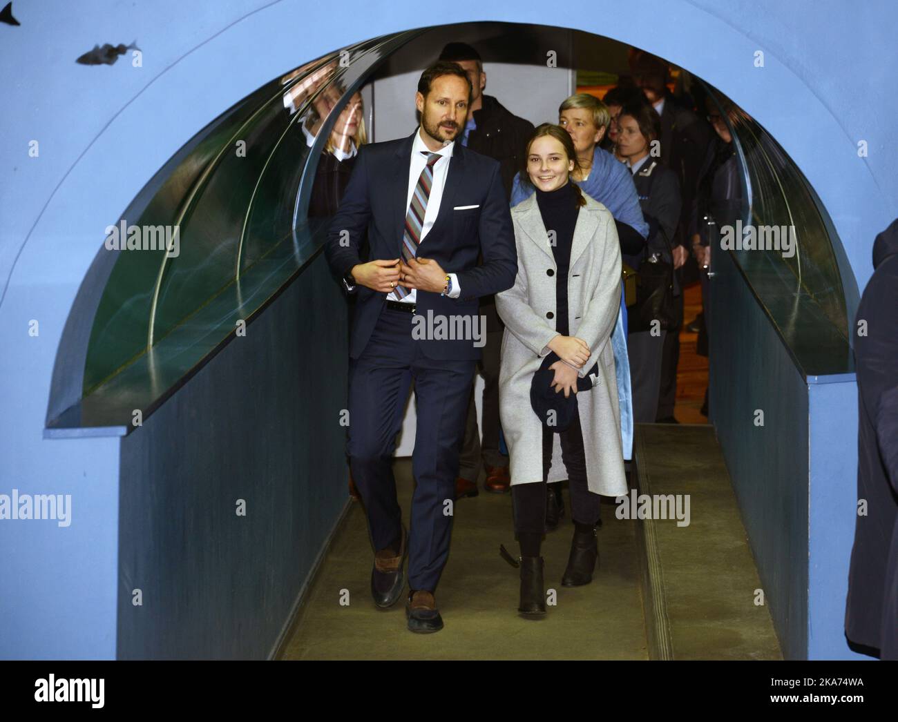 Tromsoe, Norway 20181117. Princess Ingrid Alexandra and Crown Prince ...