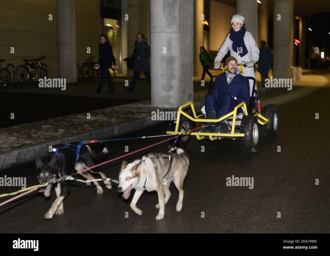 Tromsoe, Norway 20181117. Princess Ingrid Alexandra and Crown Prince ...