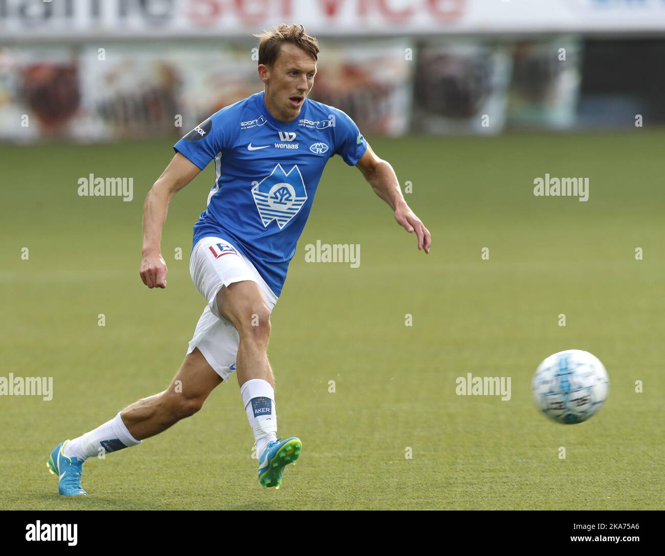Moldes Mattias Mostrom against Stabaek in Saturday's elite championship ...