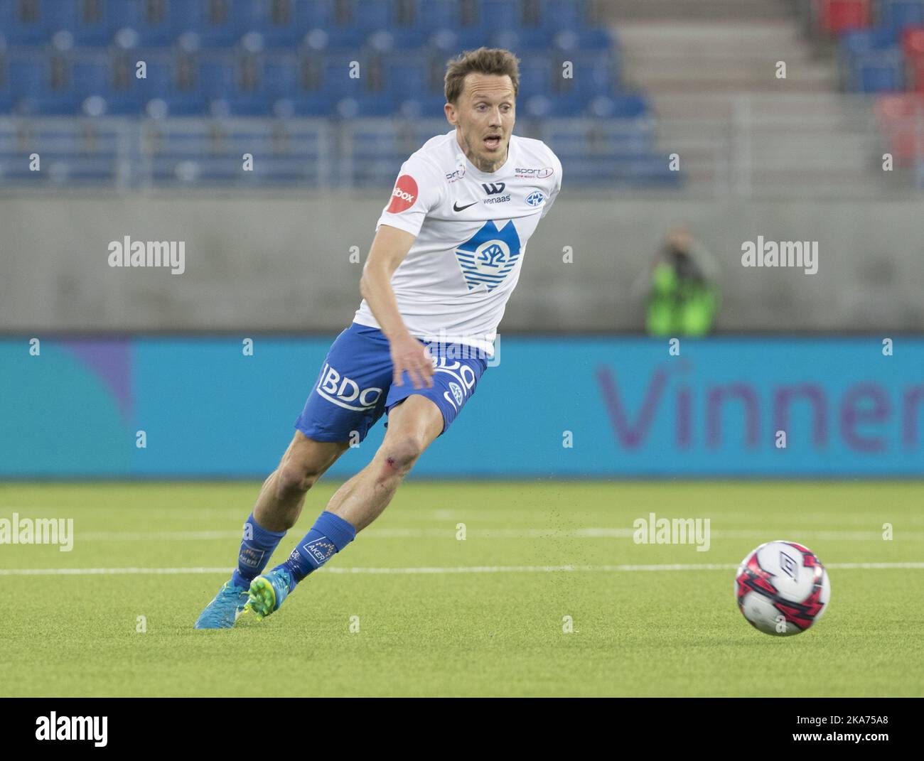 Moldes Mathias Mostrom in the Eliteseria match between Valerenga-Molde ...