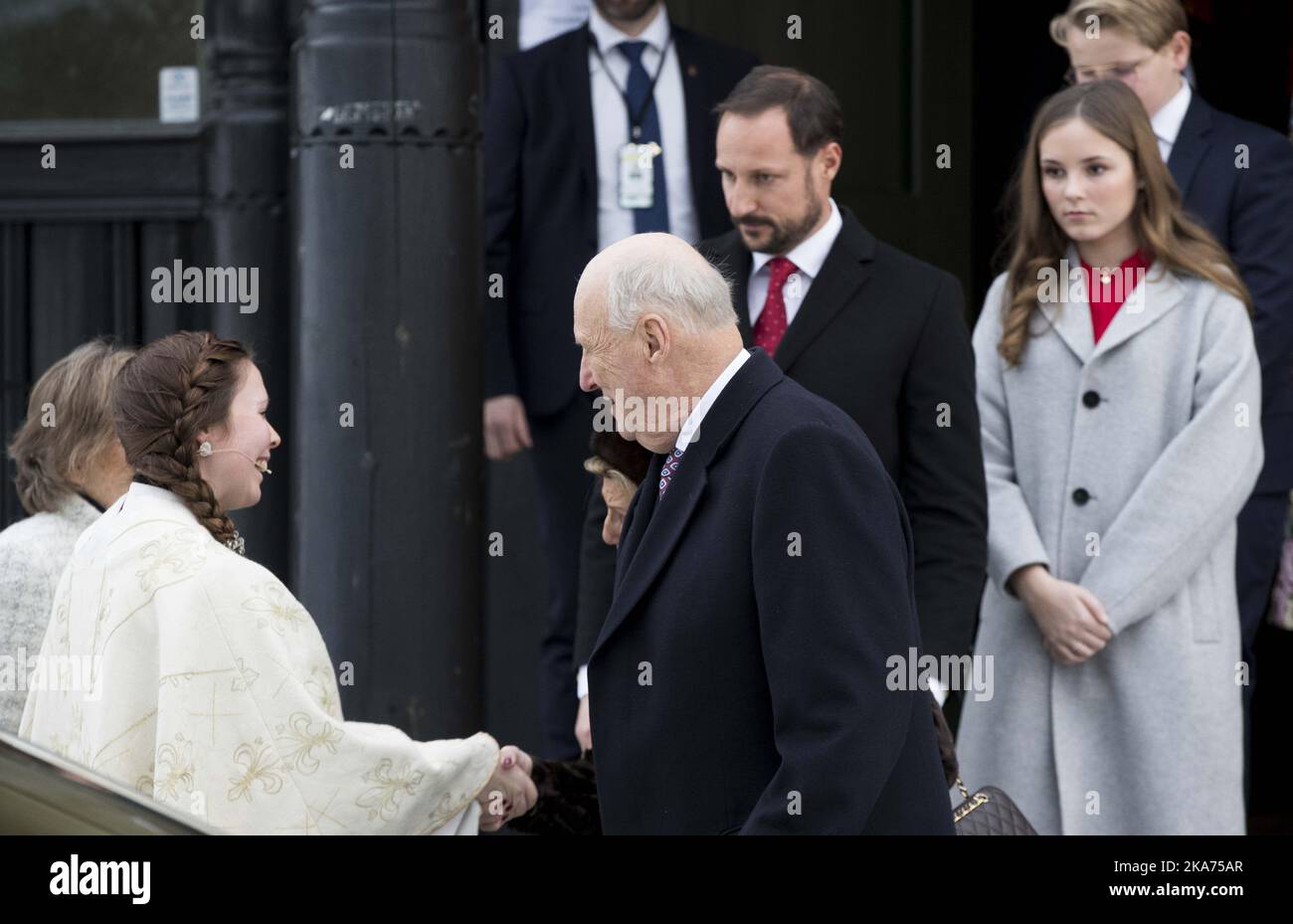 Oslo 20181225. The Norwegian Royal family in Holmenkollen chapel on ...