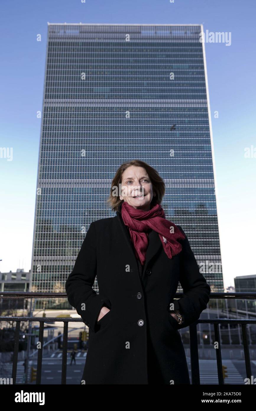 New York, USA 20190114. Mona Juul, ambassador in the Norwegian ...