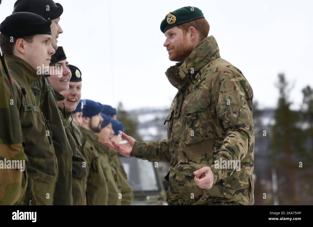 Bardufoss, Norway 20190214. HRH Prince Harry visits Bardufoss Air Force ...
