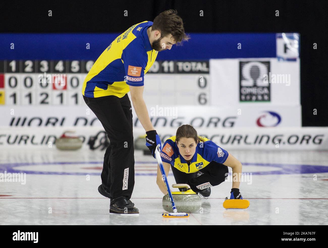 Stavanger, Norway 20190420. World Championship in Curling at Soermarka ...