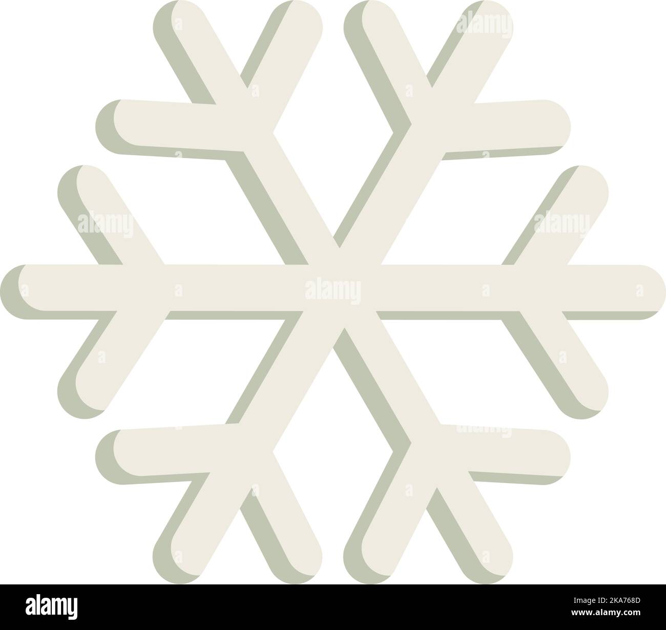 White background single snowflake Stock Vector Images - Alamy