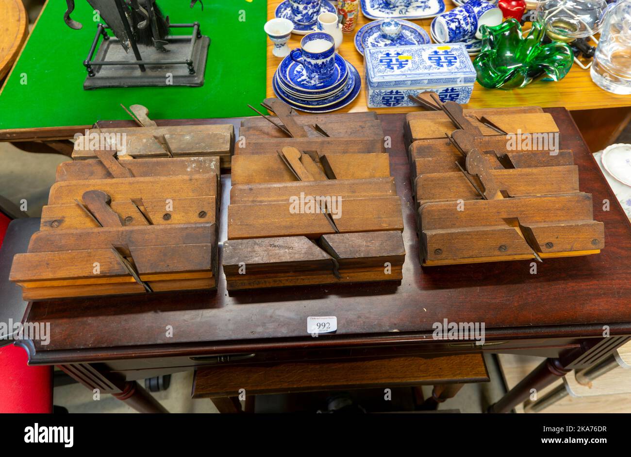 Antique vintage plane woodwork tools at auction, Suffolk, England, UK ...