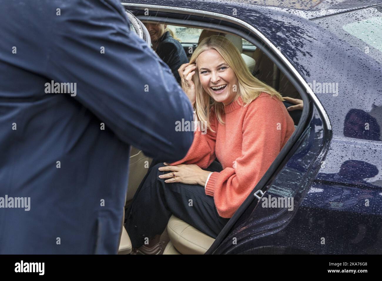 Oslo, Norway 20190509. Crown Princess Mette-Marit was in a good mood ...