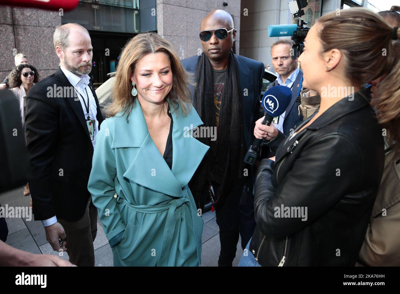 Oslo, Norway 20190516. Outside TV2 studio with Princess Märtha and ...