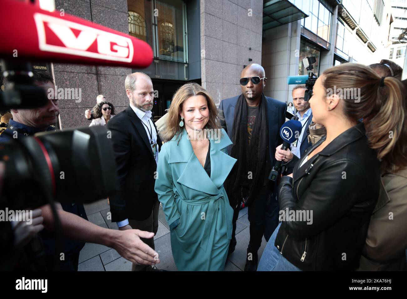 Oslo, Norway 20190516. Outside TV2 studio with Princess Märtha and ...