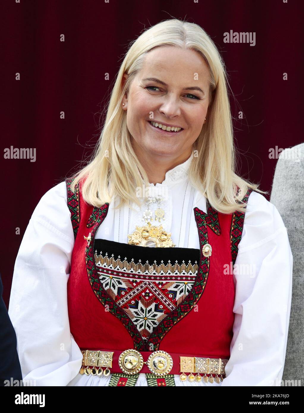 Crown Prince Mette Marit outside her residence Skaugum in Asker, on May ...