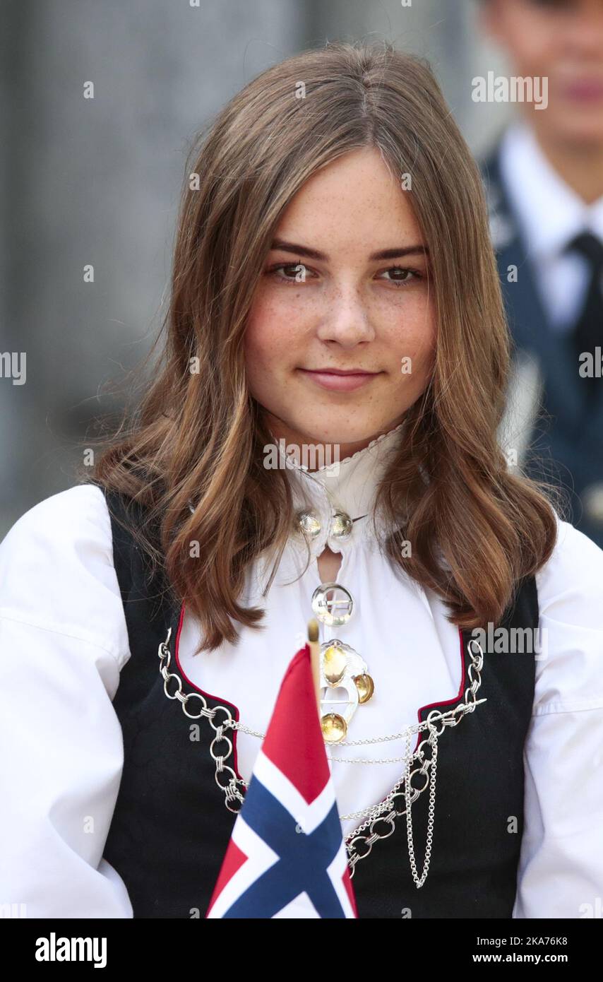 Asker, Norway 20190517. Princess Ingrid Alexandra welcomes the children ...