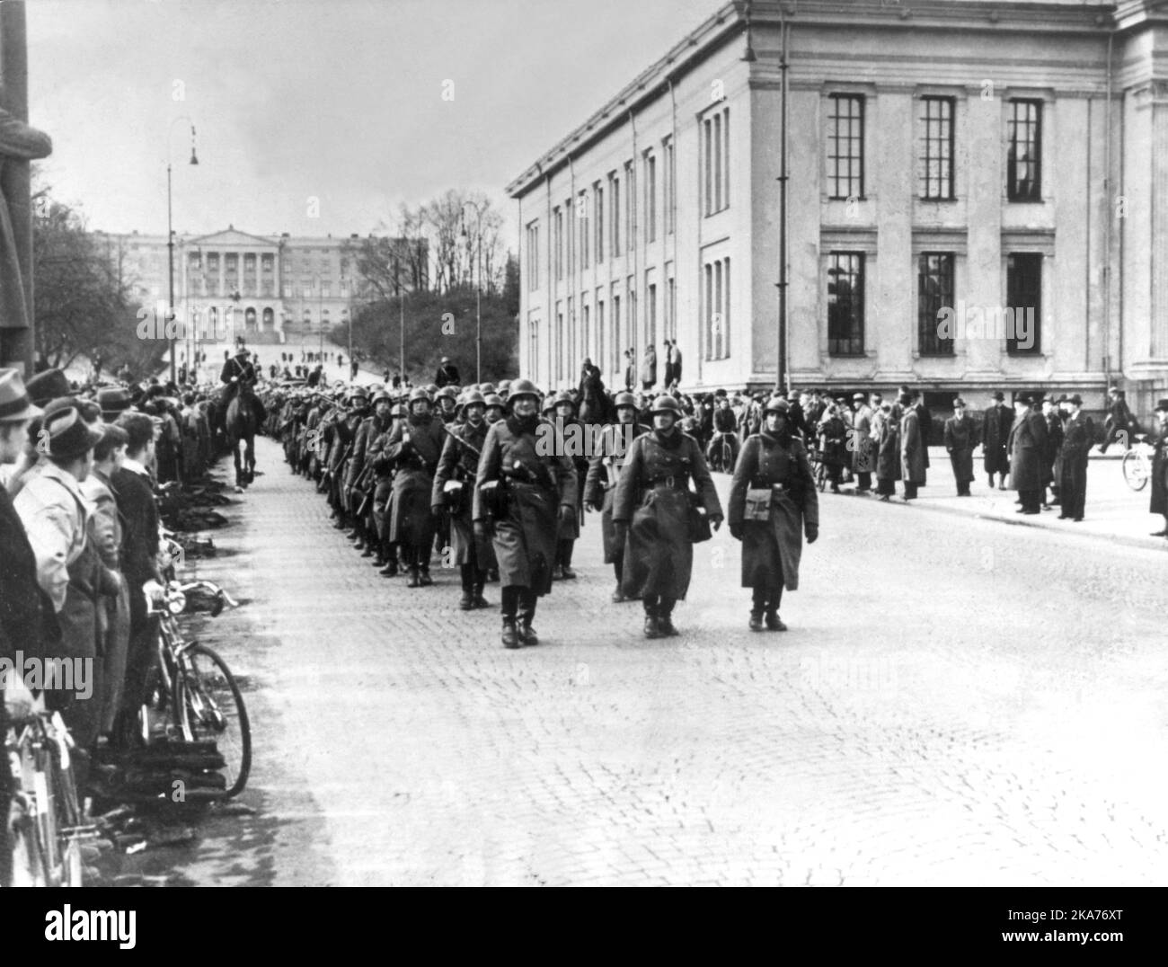 Oslo, tirsdag 9. april 1940. Den tyske angrepet / invasjonen i Norge ...
