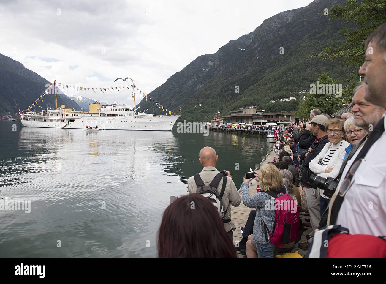 Odda, Norway 20190618. HNoMY Norge, the Royal Yacht at Soerfjorden ...