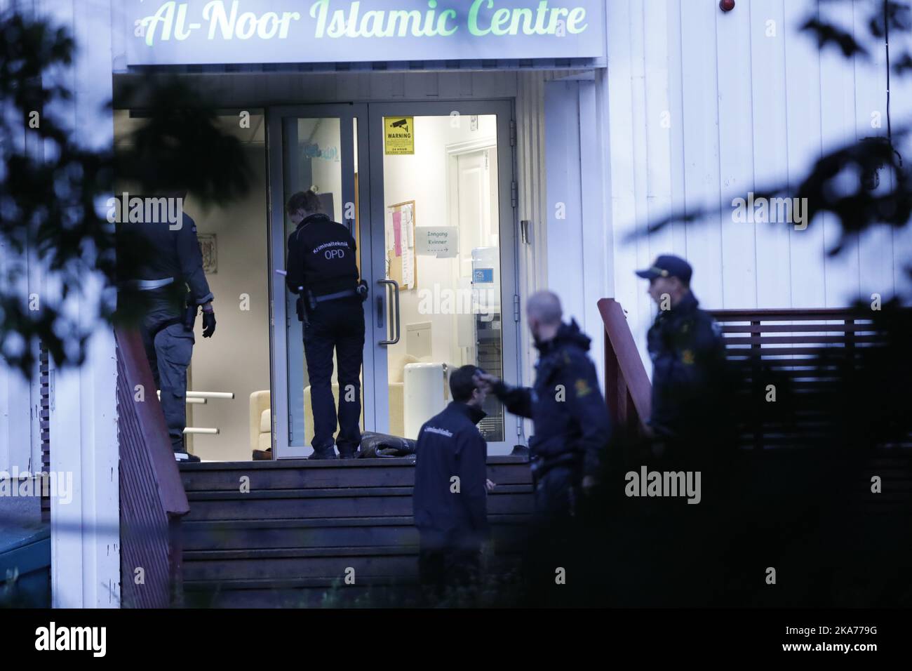 Bærum 20190810. Shooting inside the al-Noor Islamic center mosque in ...