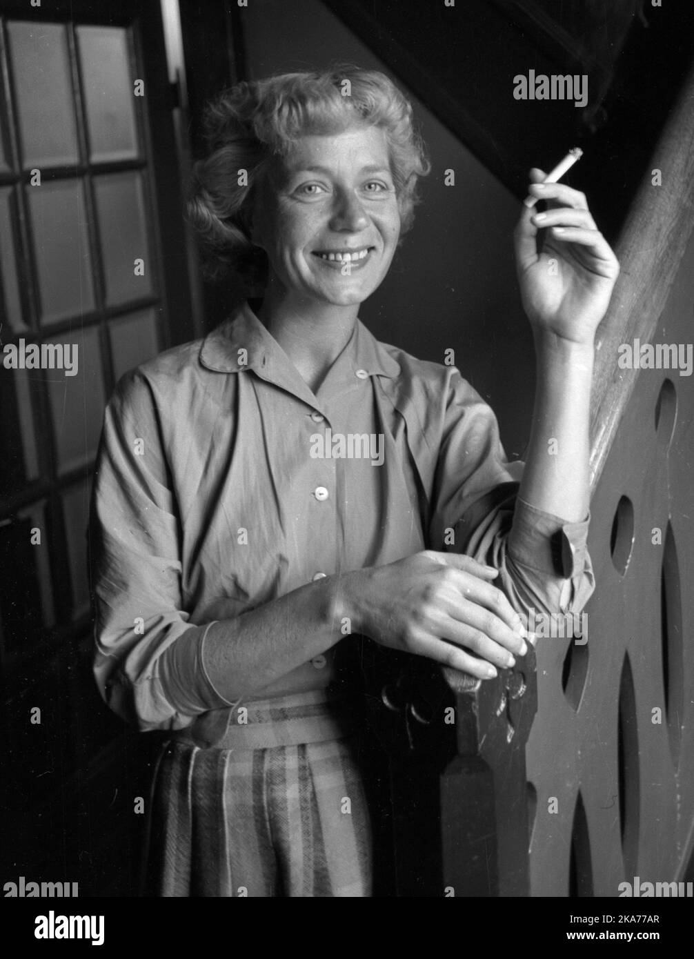 The Danish author and poet Tove Ditlevsen ( 1917- 1976 ) posing smoking ...